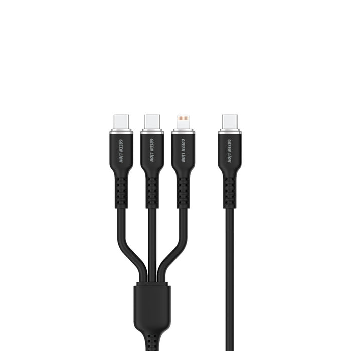 Green Lion 3in1 Silicone Cable - Black - Electronics > Electronics ...